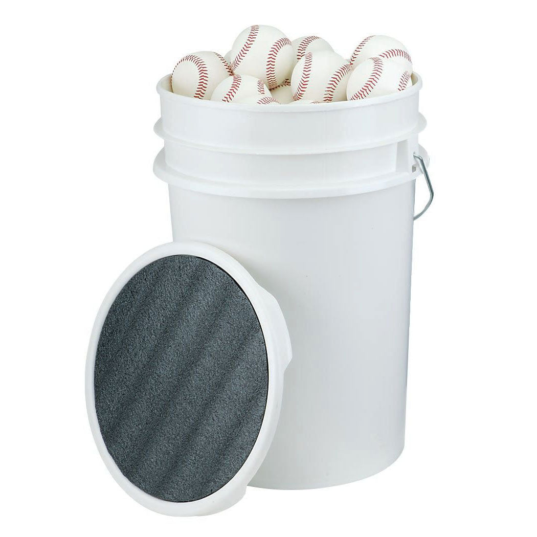 Baseball Bucket With Padded Seat and 3 Dozen Balls