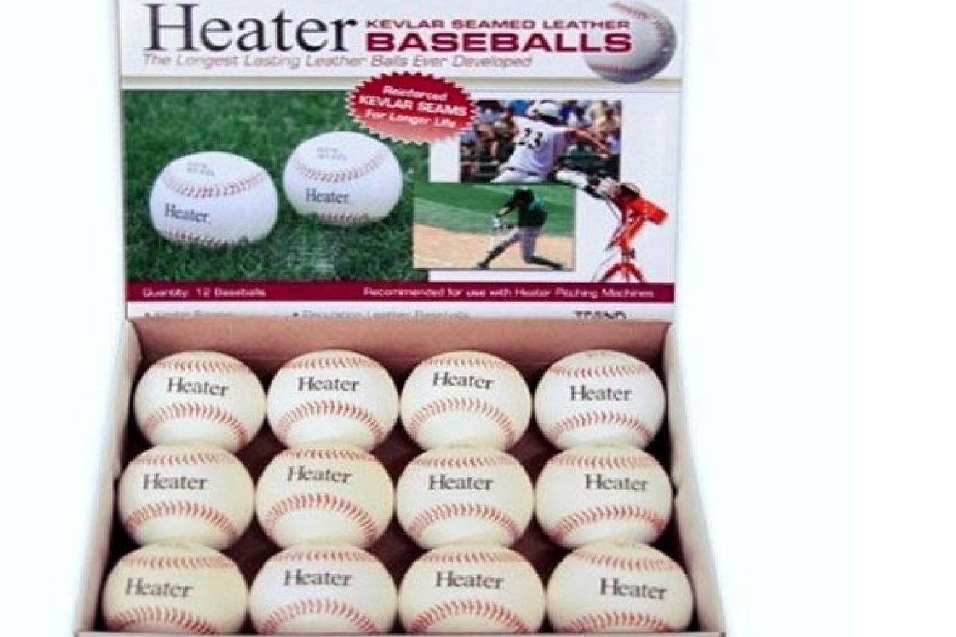 Heater Leather Baseballs - White